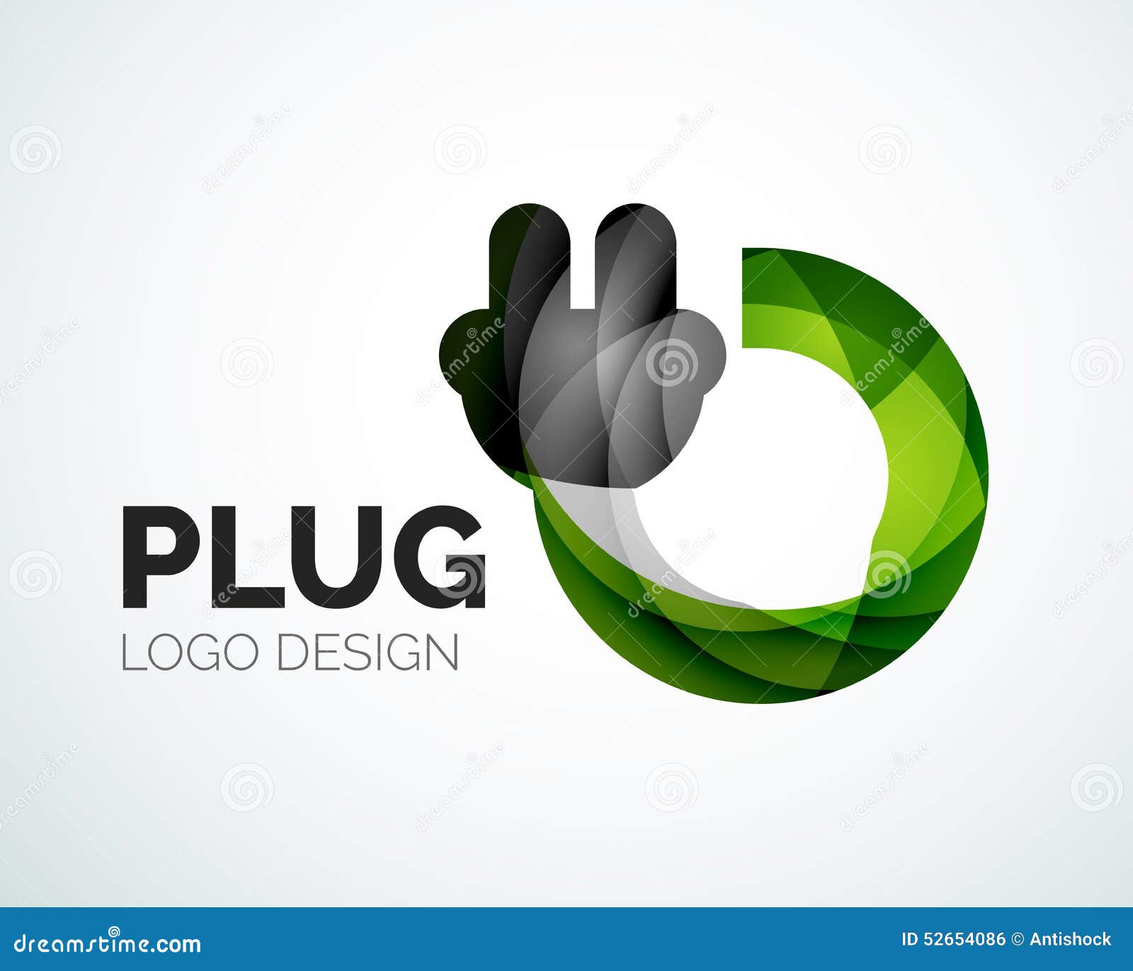 Abstract logo - plug icon stock vector. Illustration of electricity ...