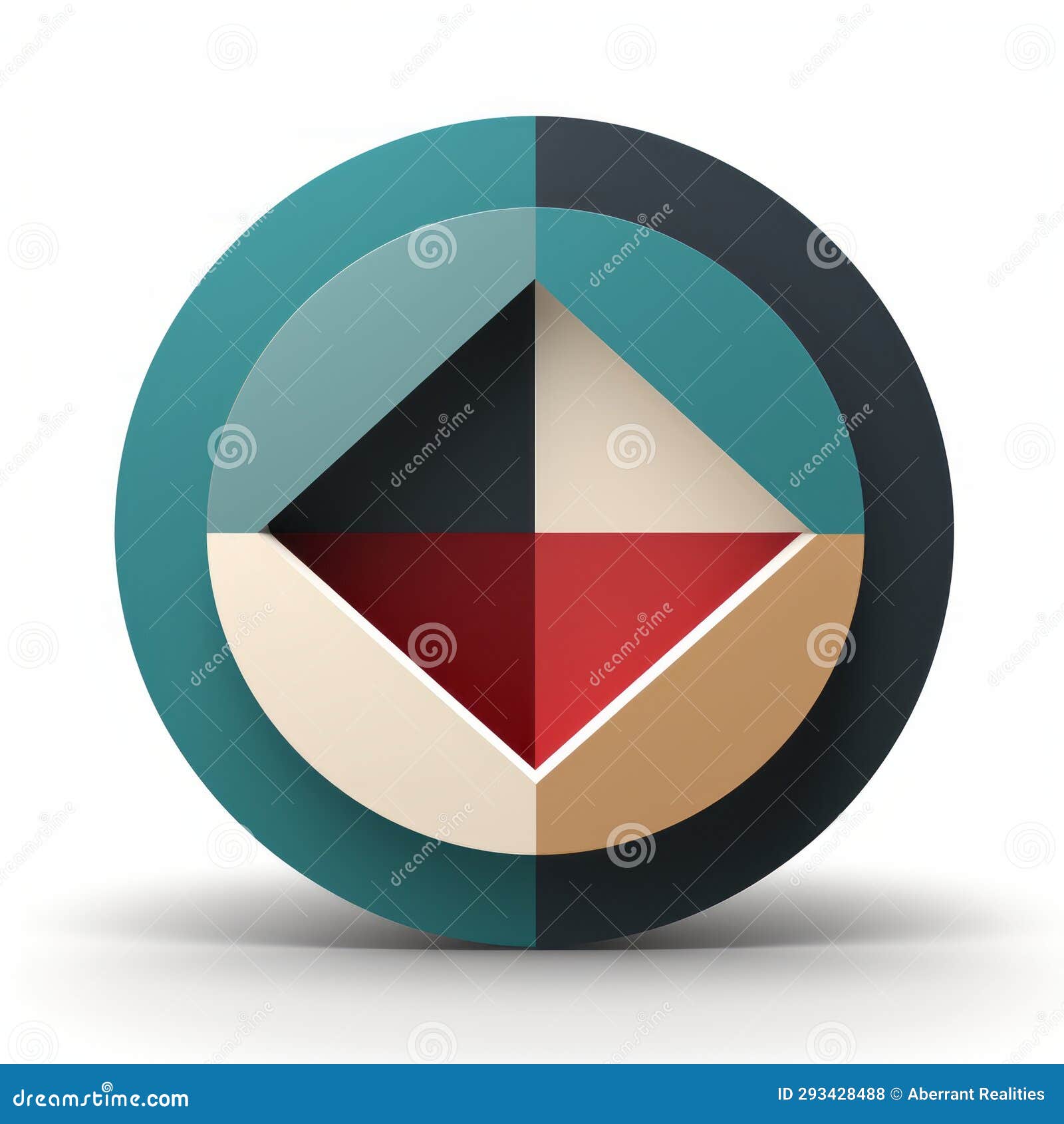 An Abstract Logo with a Red Blue and Green Color Scheme Stock ...