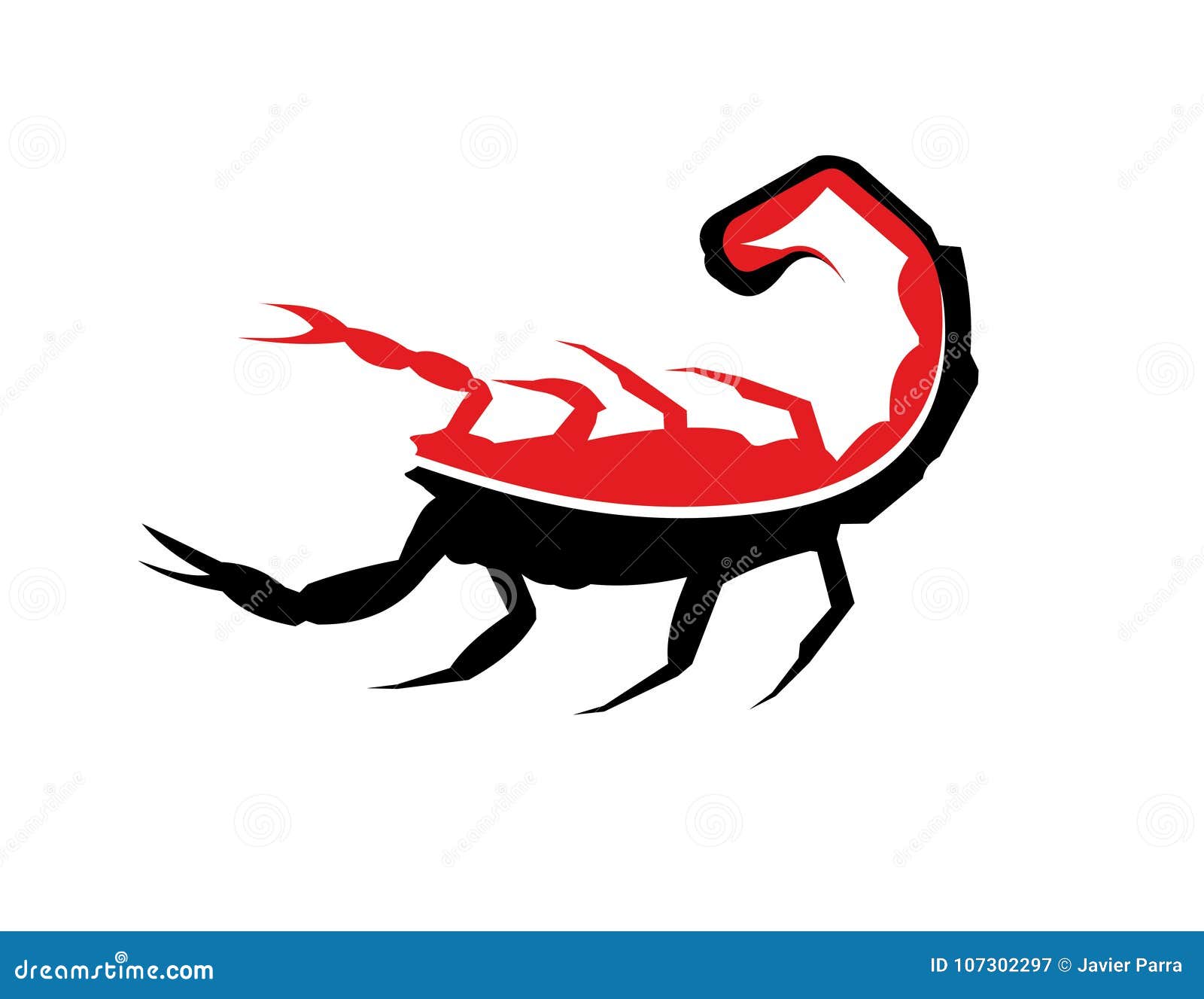 Abstract Scorpion Logo on White Background Stock Vector - Illustration ...