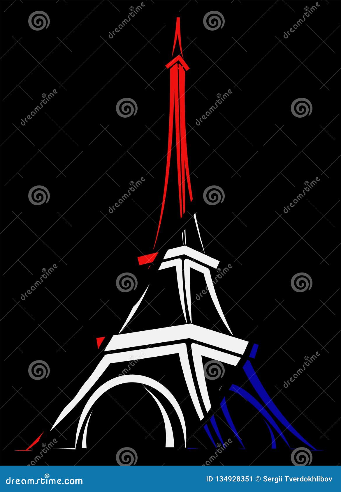 Abstract Logo or Sign for France, Paris and Eiffel Tower Stock ...