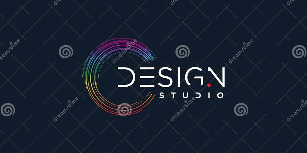 Abstract Logo for Studio Design with Creative Modern Concept Stock ...