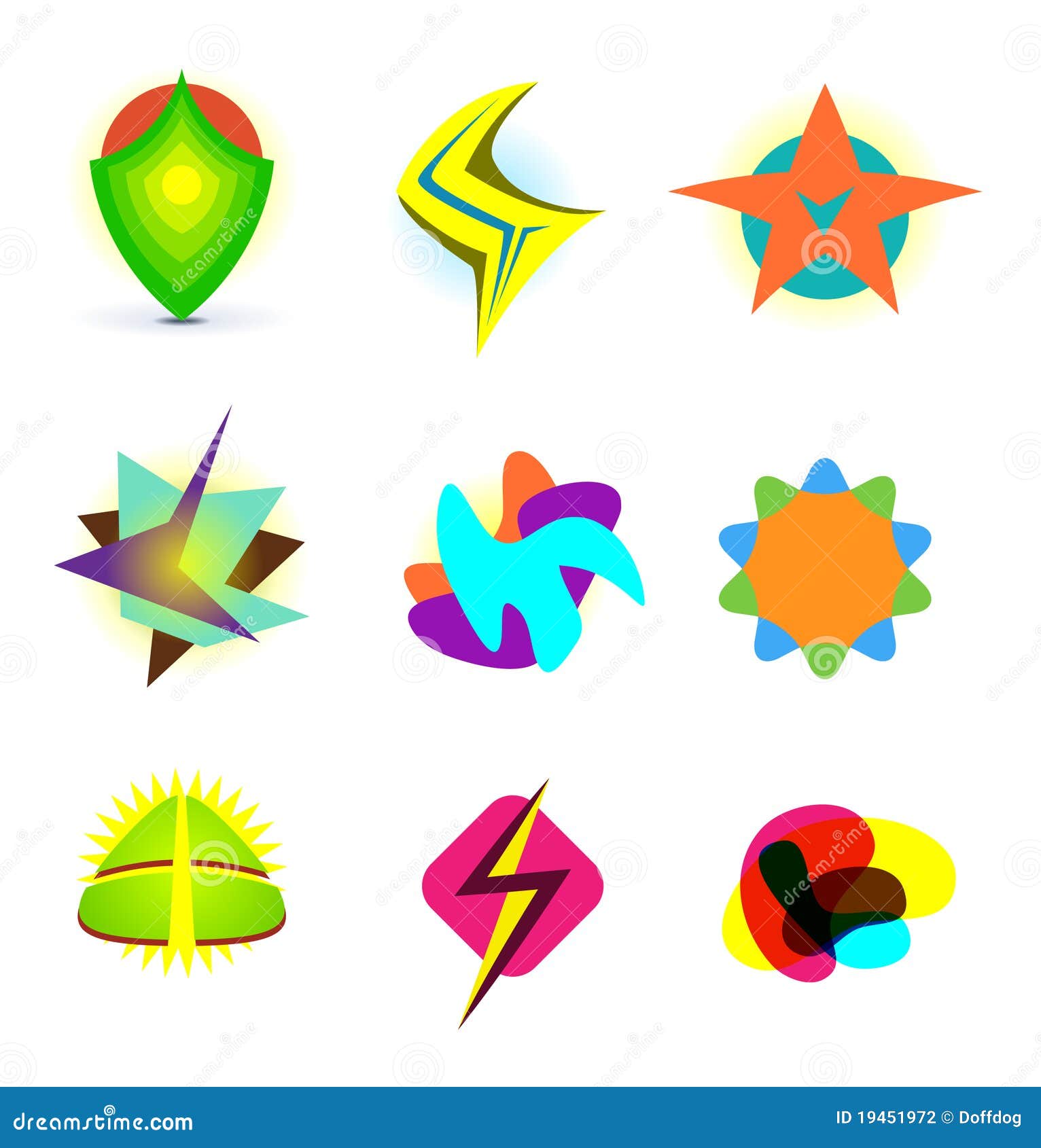 Abstract logo symbols stock vector. Illustration of curve - 19451972