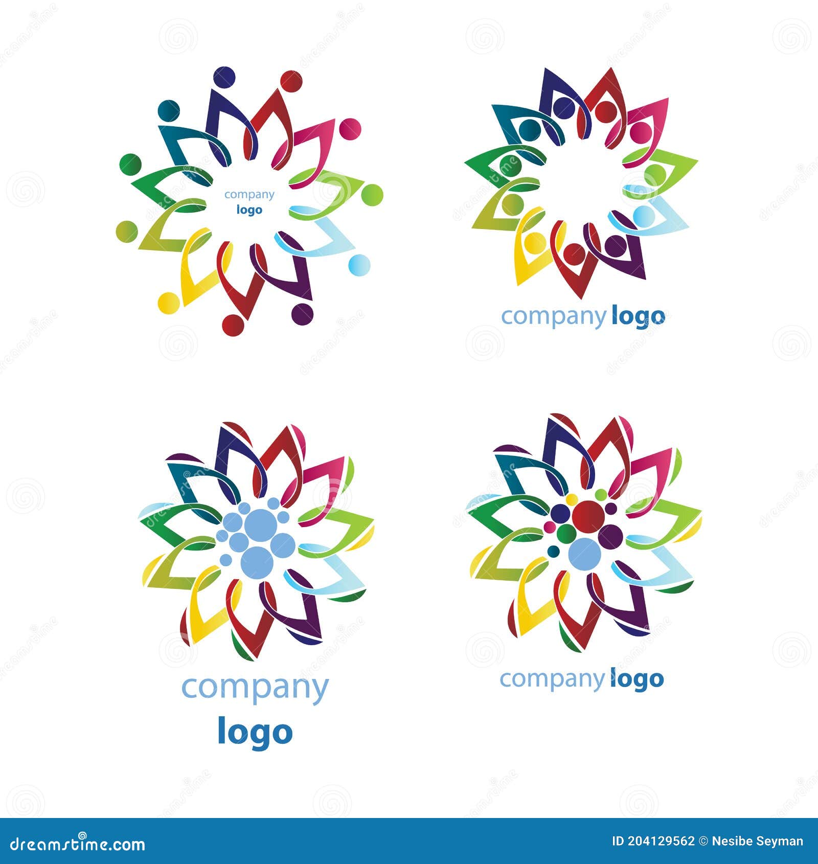 Abstract Logo Template, Illustration, White Background Stock ...