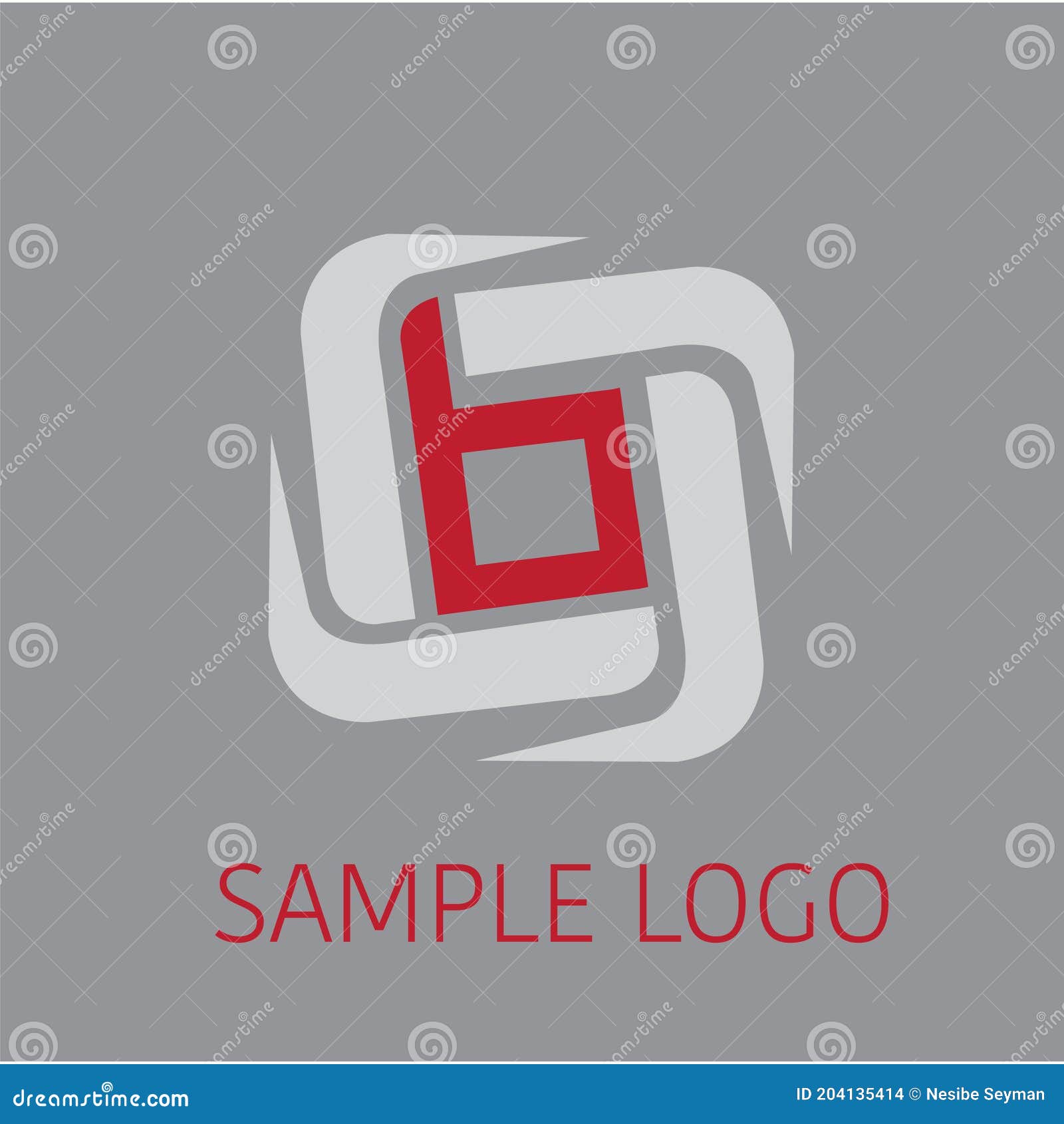 B, Abstract Logo Template, Illustration, White Background Stock Vector ...