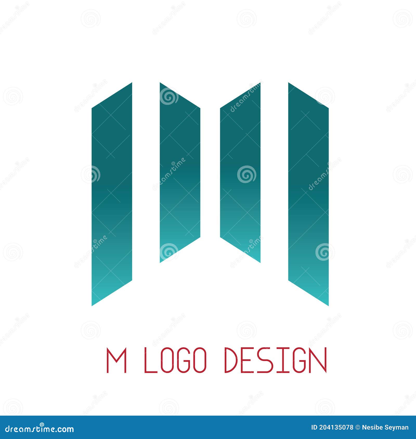 M ,logo Template, Illustration, White Background Stock Vector ...