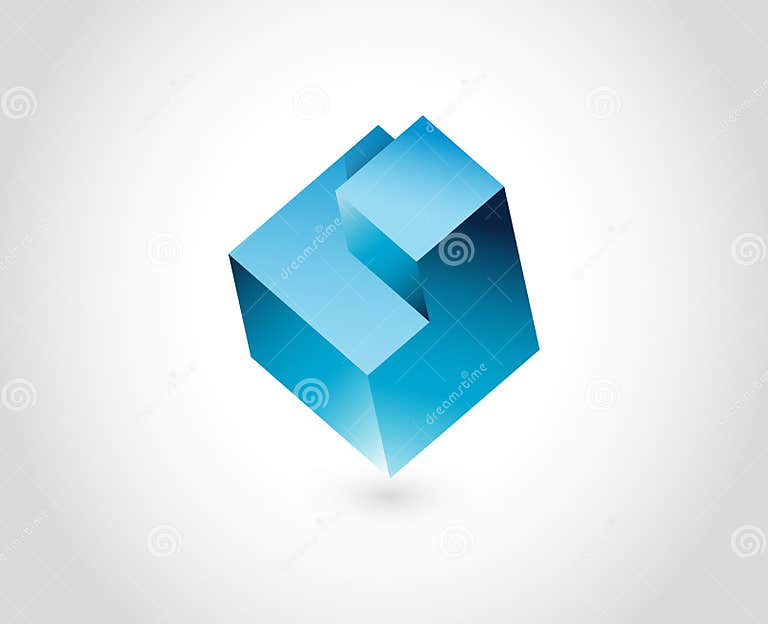 Abstract Logo Template. Logic Puzzle Cube Stock Illustration ...