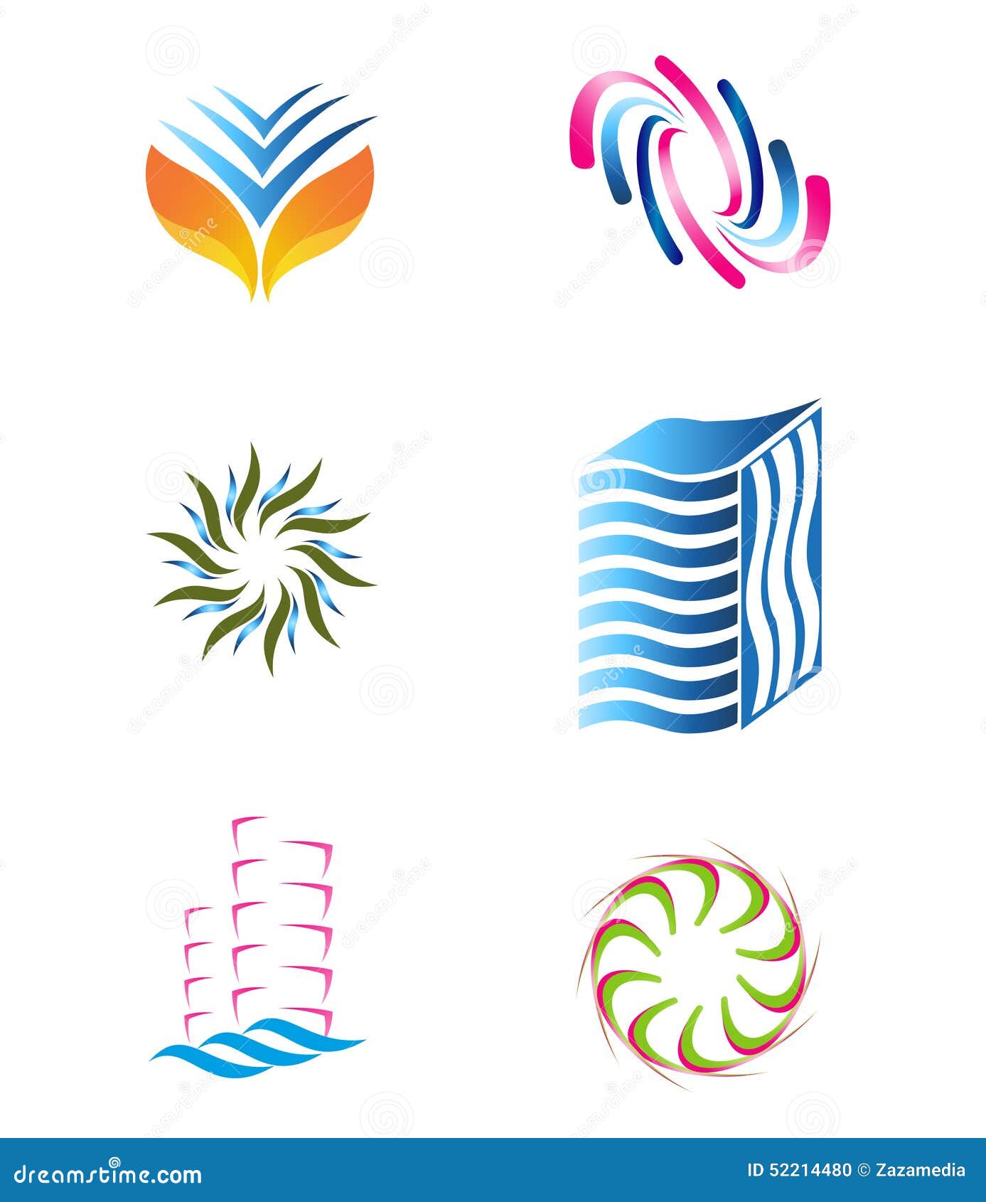 Abstract Logo template set stock illustration. Illustration of abstract ...