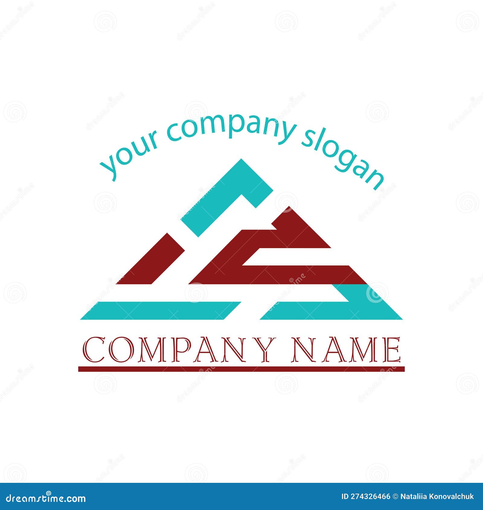 Abstract Logo with Text on an Isolated Background Stock Illustration ...