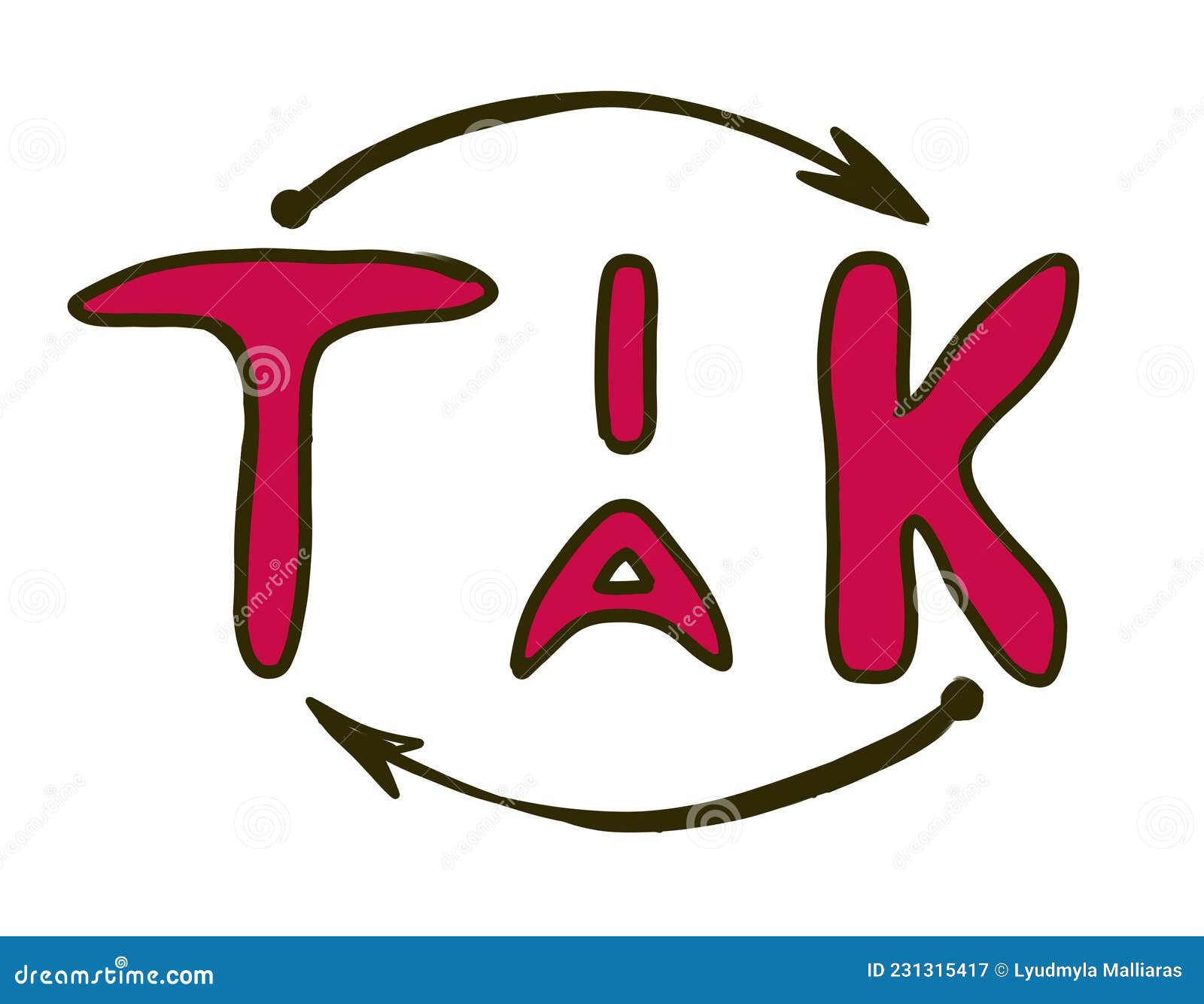 Abstract logo tick tack stock illustration. Illustration of calligraphy ...