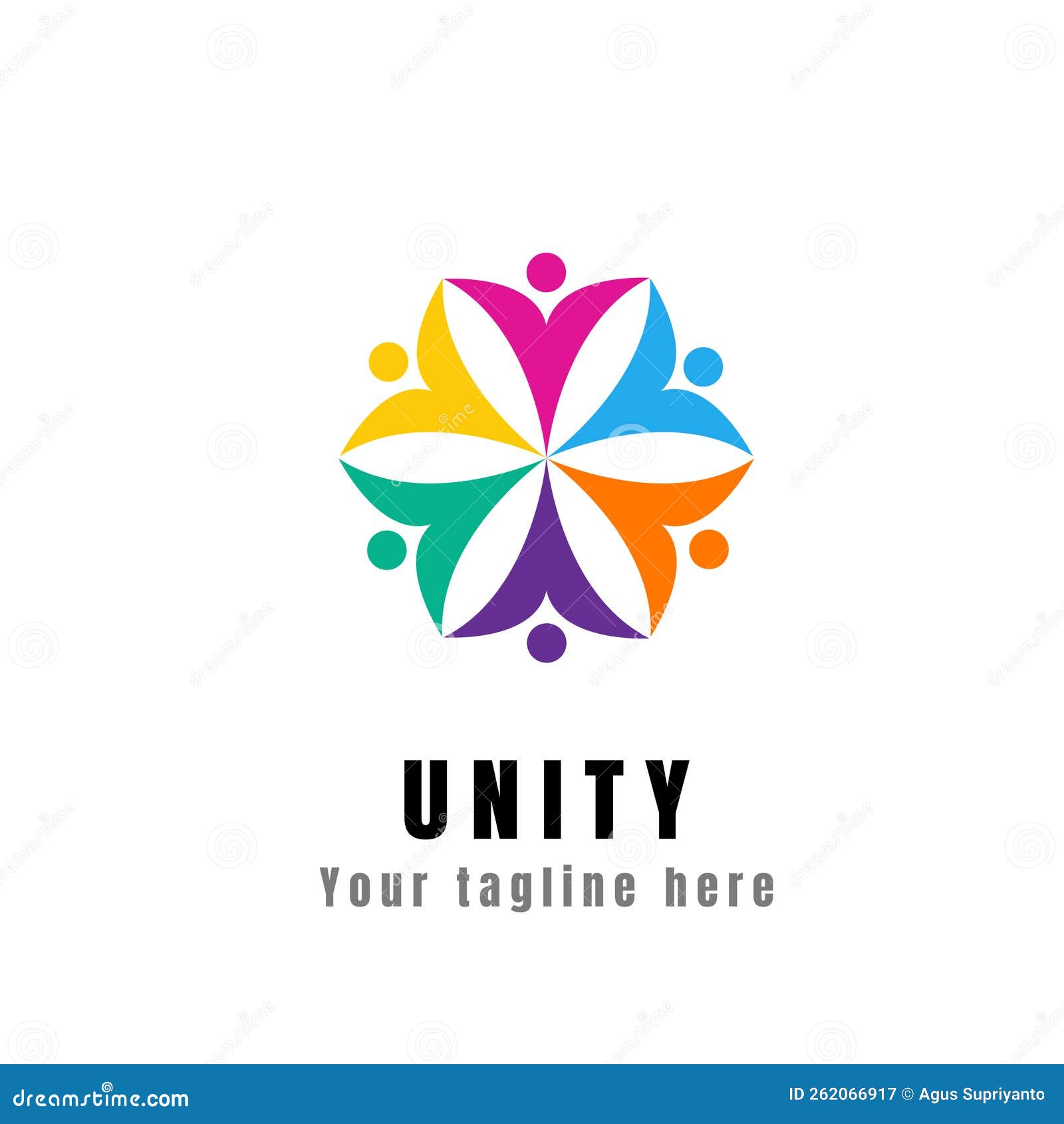Abstract Logo Unity in Diversity and Togetherness of Social People ...