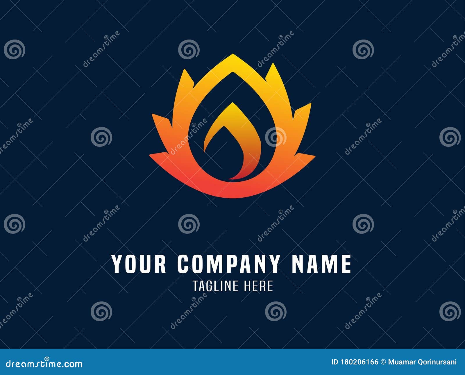 Abstract Logo Vector Gradient Fire Flower Stock Vector - Illustration ...