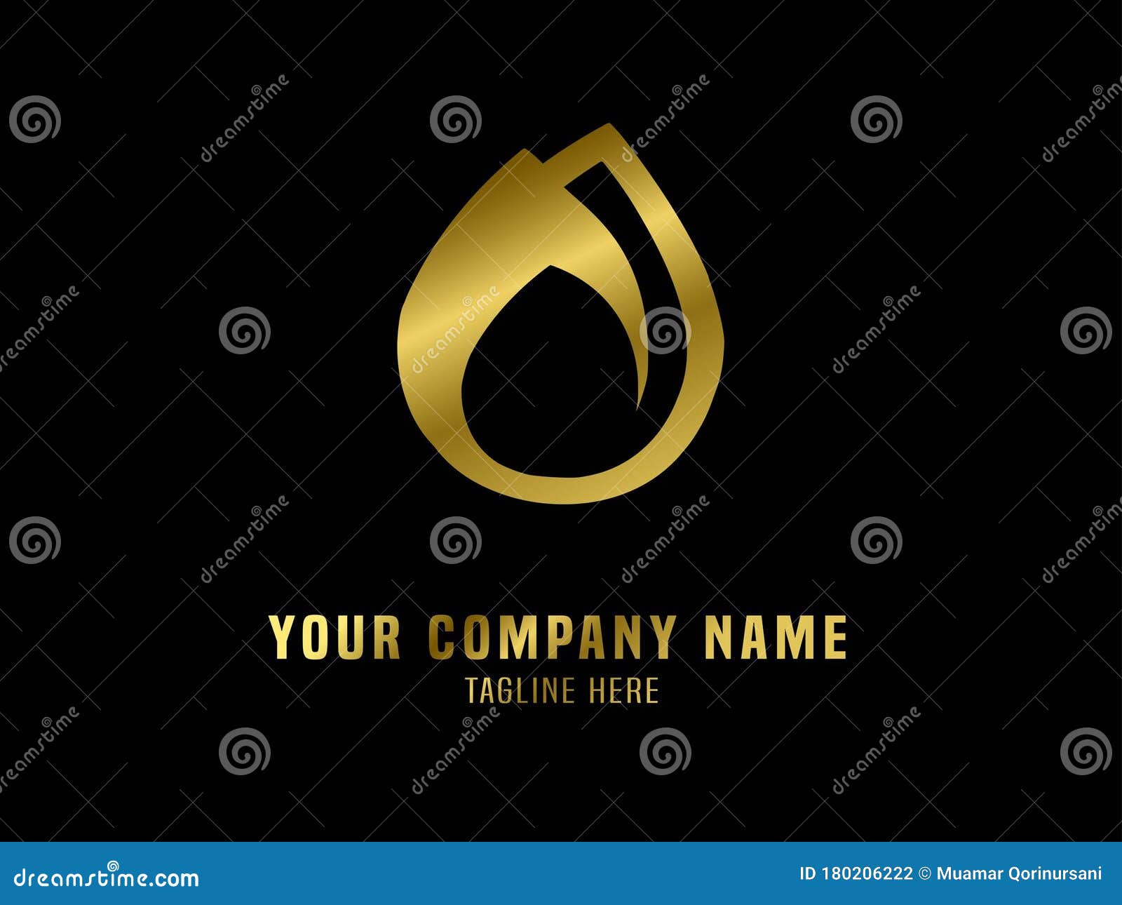 Abstract Logo Vector Gradient Gold Stock Vector - Illustration of frame ...