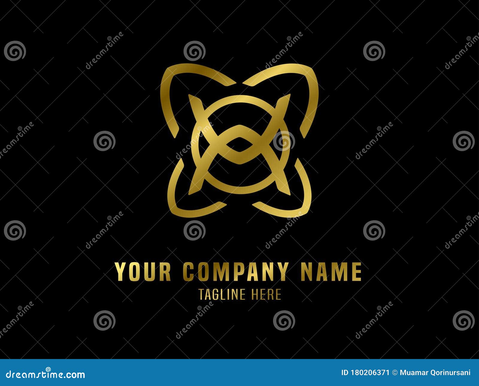 Abstract Logo Vector Gradient Gold Stock Vector - Illustration of cream ...