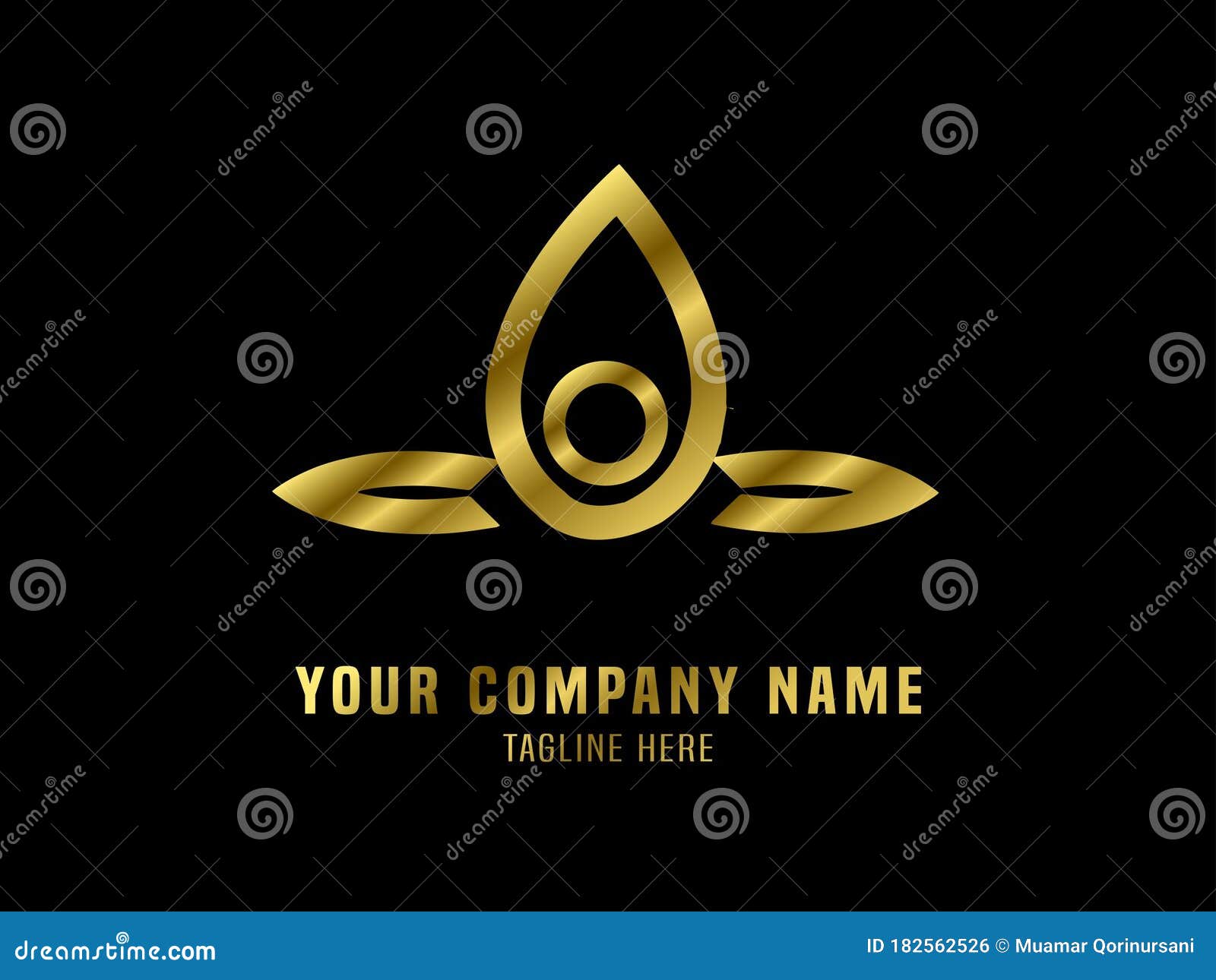 Abstract Logo Vector Gradient Gold Stock Vector - Illustration of frame ...