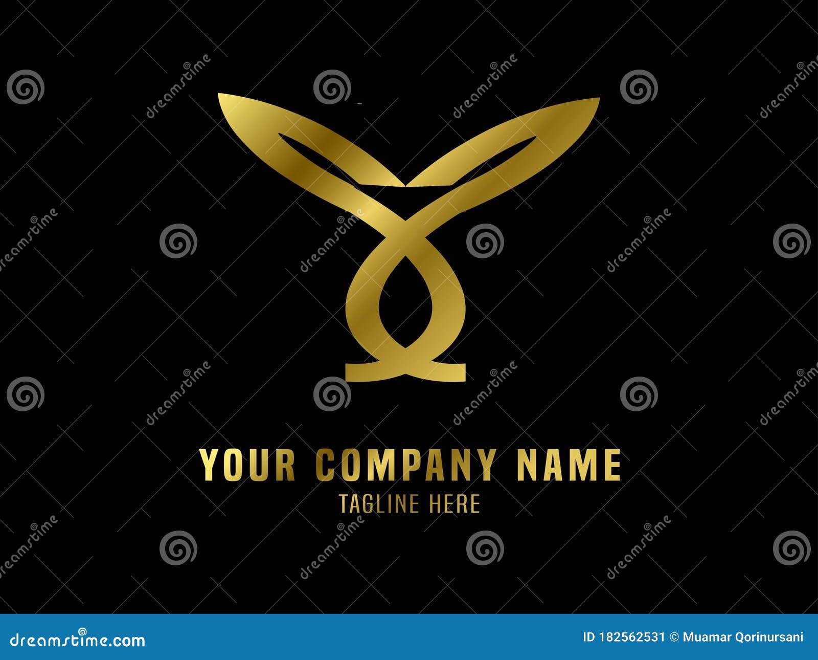 Abstract Logo Vector Gradient Gold Stock Vector - Illustration of ...