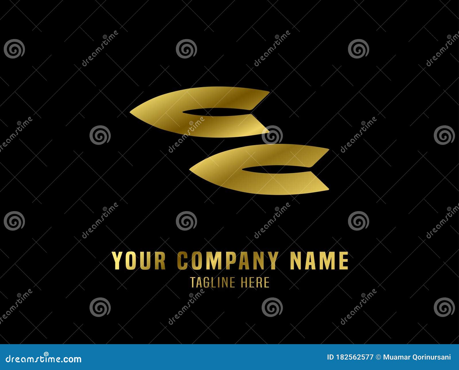 Abstract Logo Vector Gradient Gold Stock Vector - Illustration of color ...