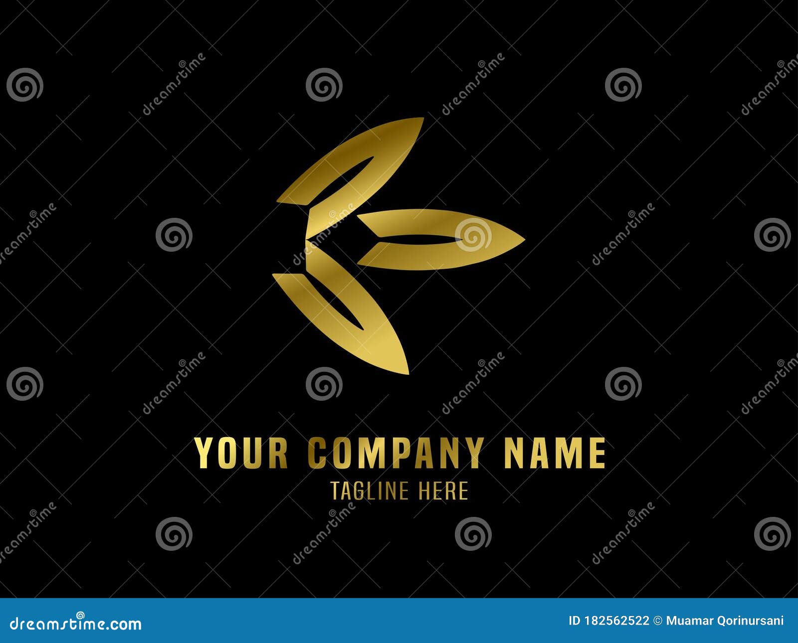 Abstract Logo Vector Gradient Gold Stock Vector - Illustration of cream ...