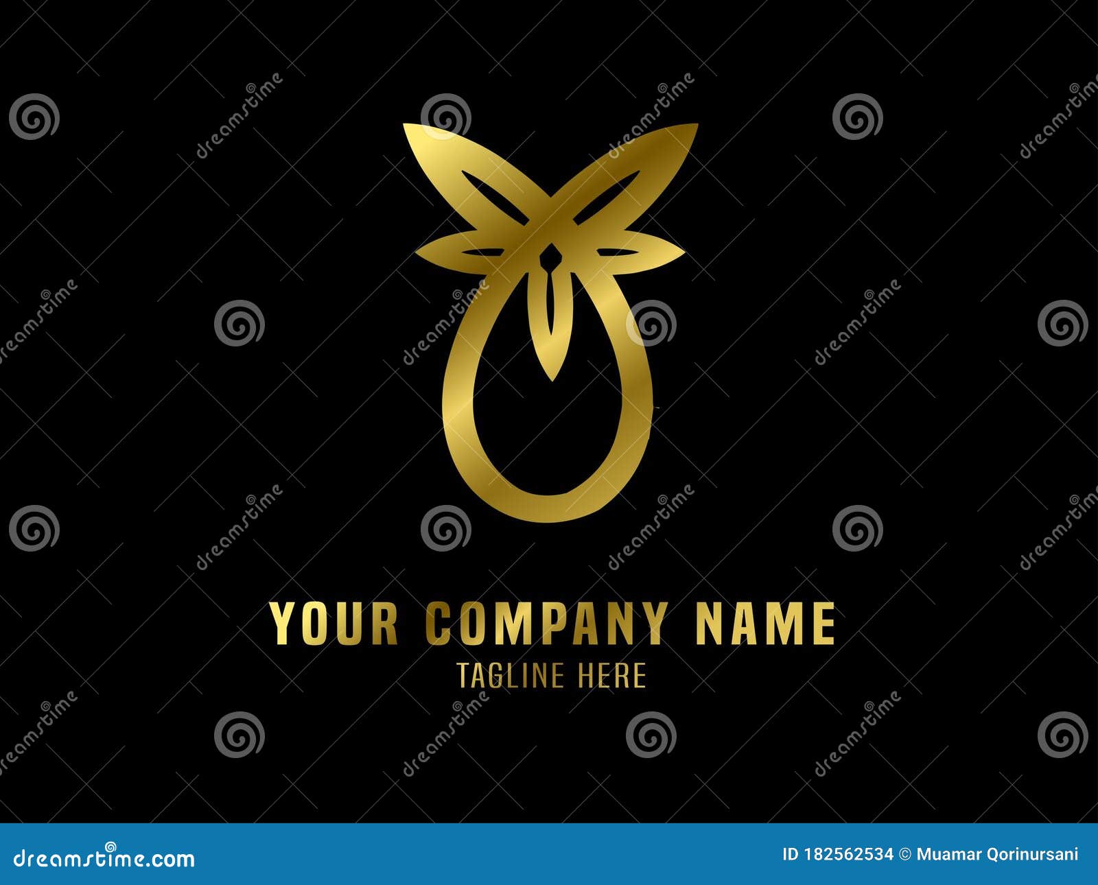 Abstract Logo Vector Gradient Gold Stock Vector - Illustration of eyes ...