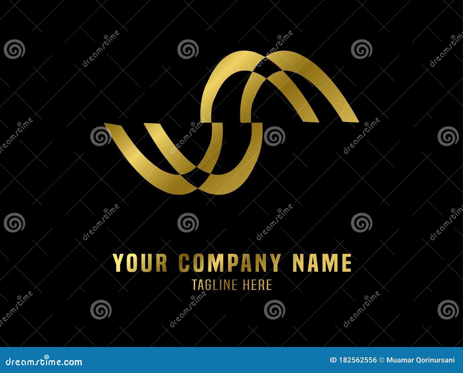Abstract Logo Vector Gradient Gold Stock Vector - Illustration of ...