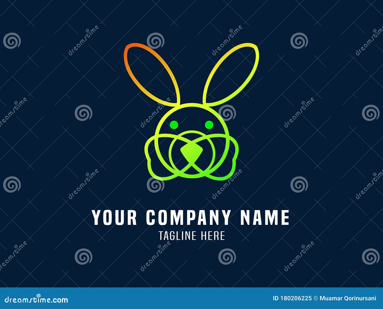 Abstract Logo Vector Gradient Rabbit Stock Vector - Illustration of ...