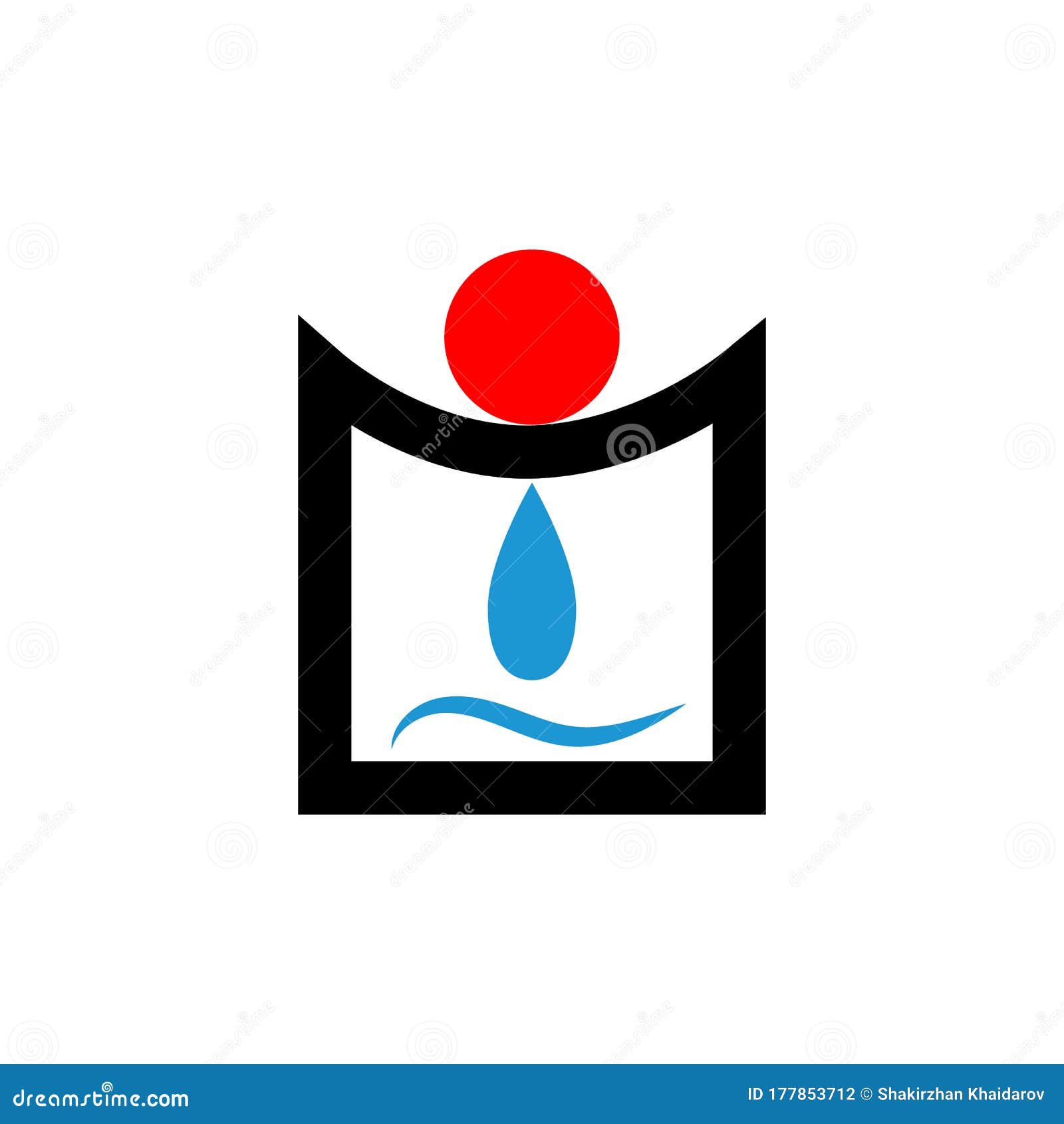 Abstract Logo Water Purifier Minimalism in Design Stock Vector ...