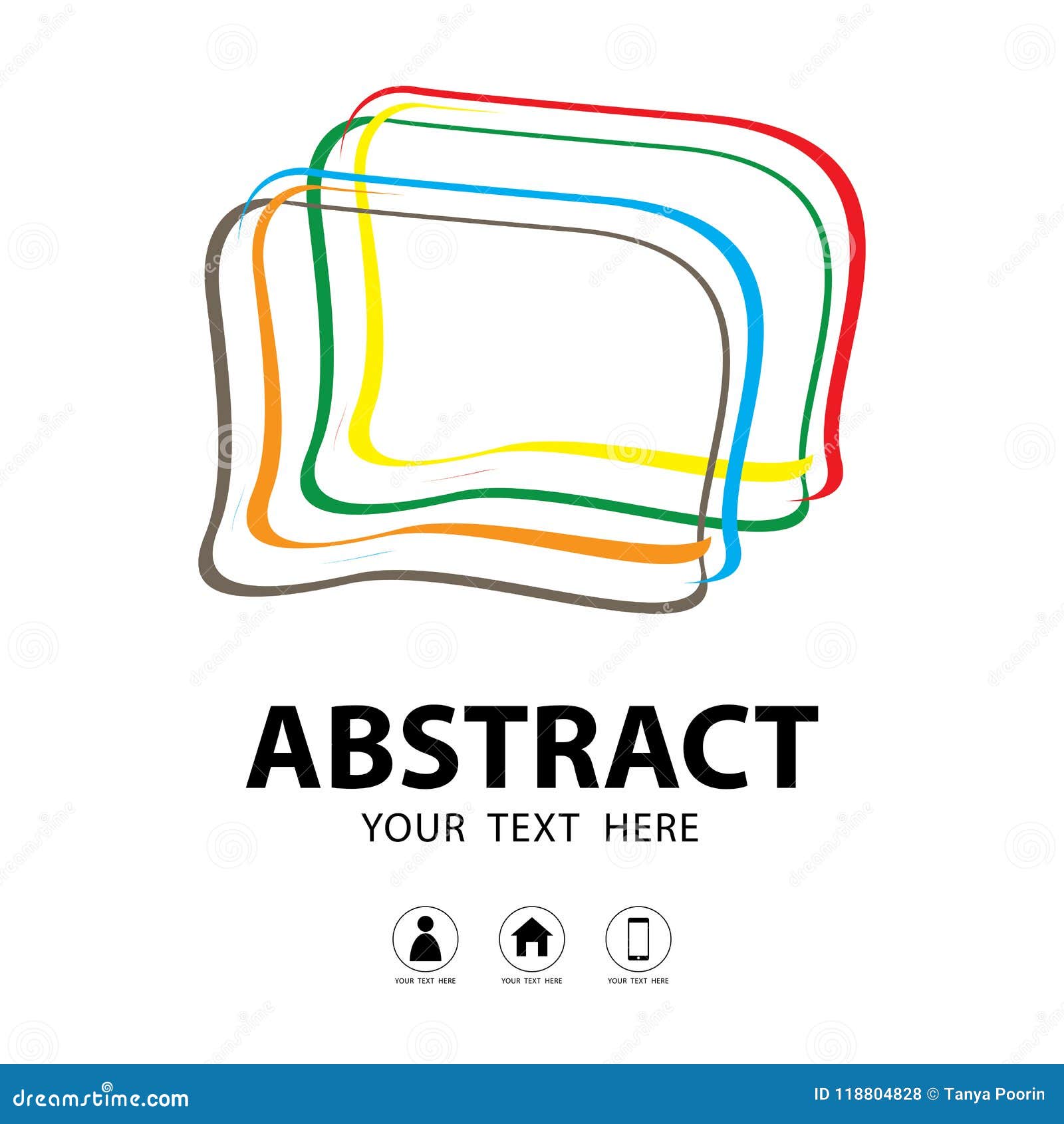 Abstract Logo on White Background. Stock Vector - Illustration of white ...