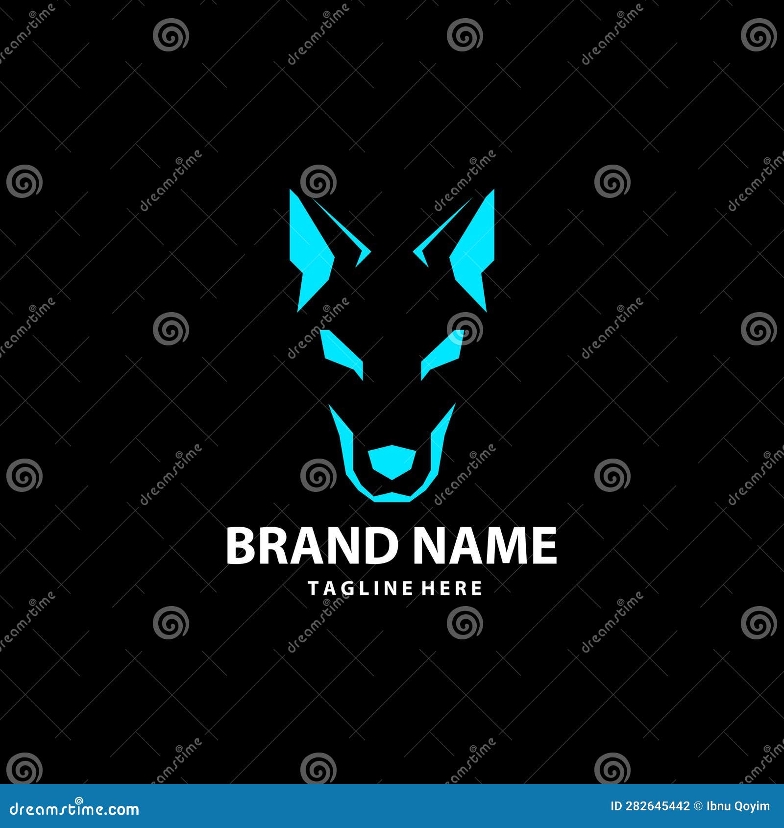 Abstract Logo Wolf Head Technology Symbol Design Stock Vector ...