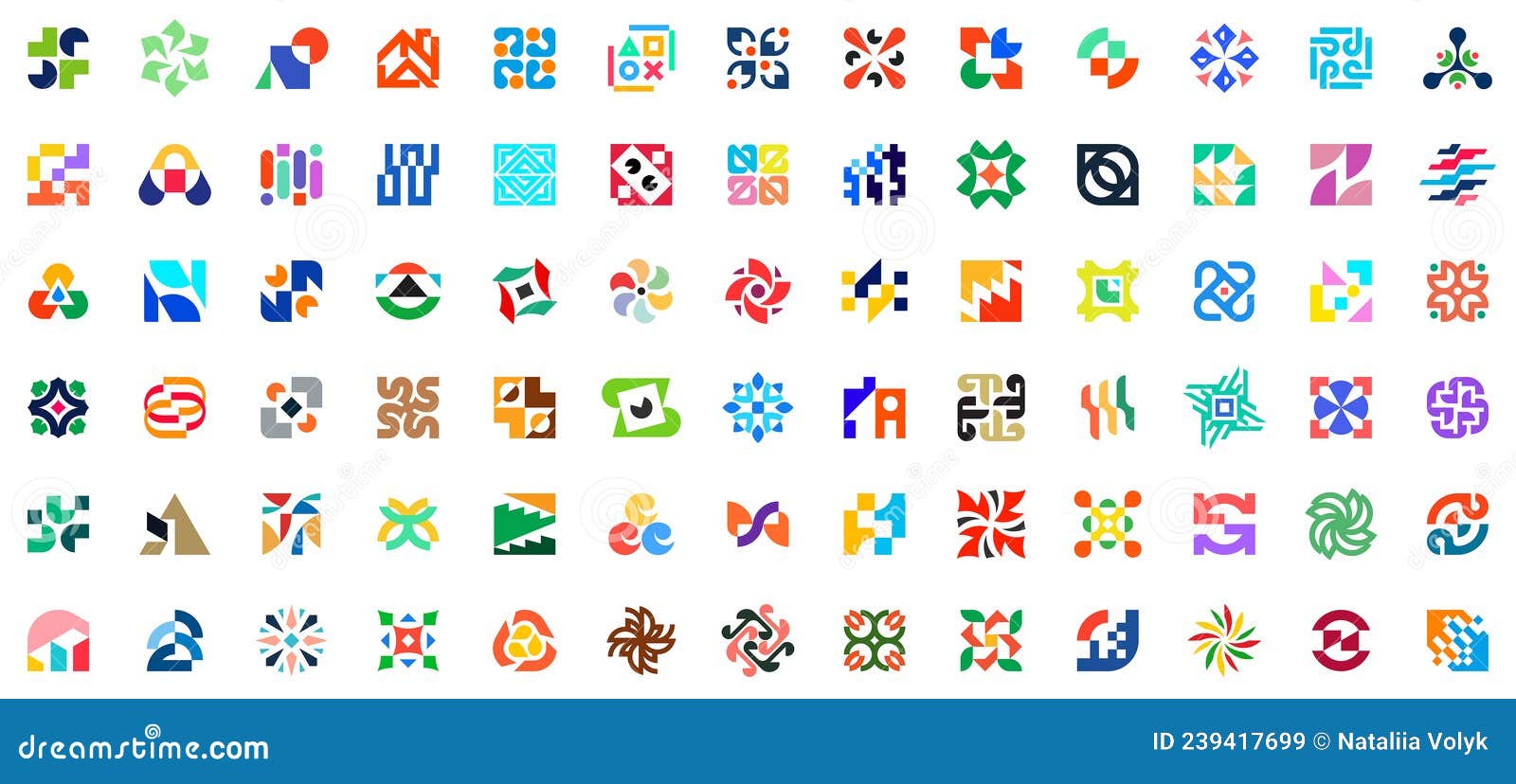 Abstract logos collection stock vector. Illustration of logotype ...