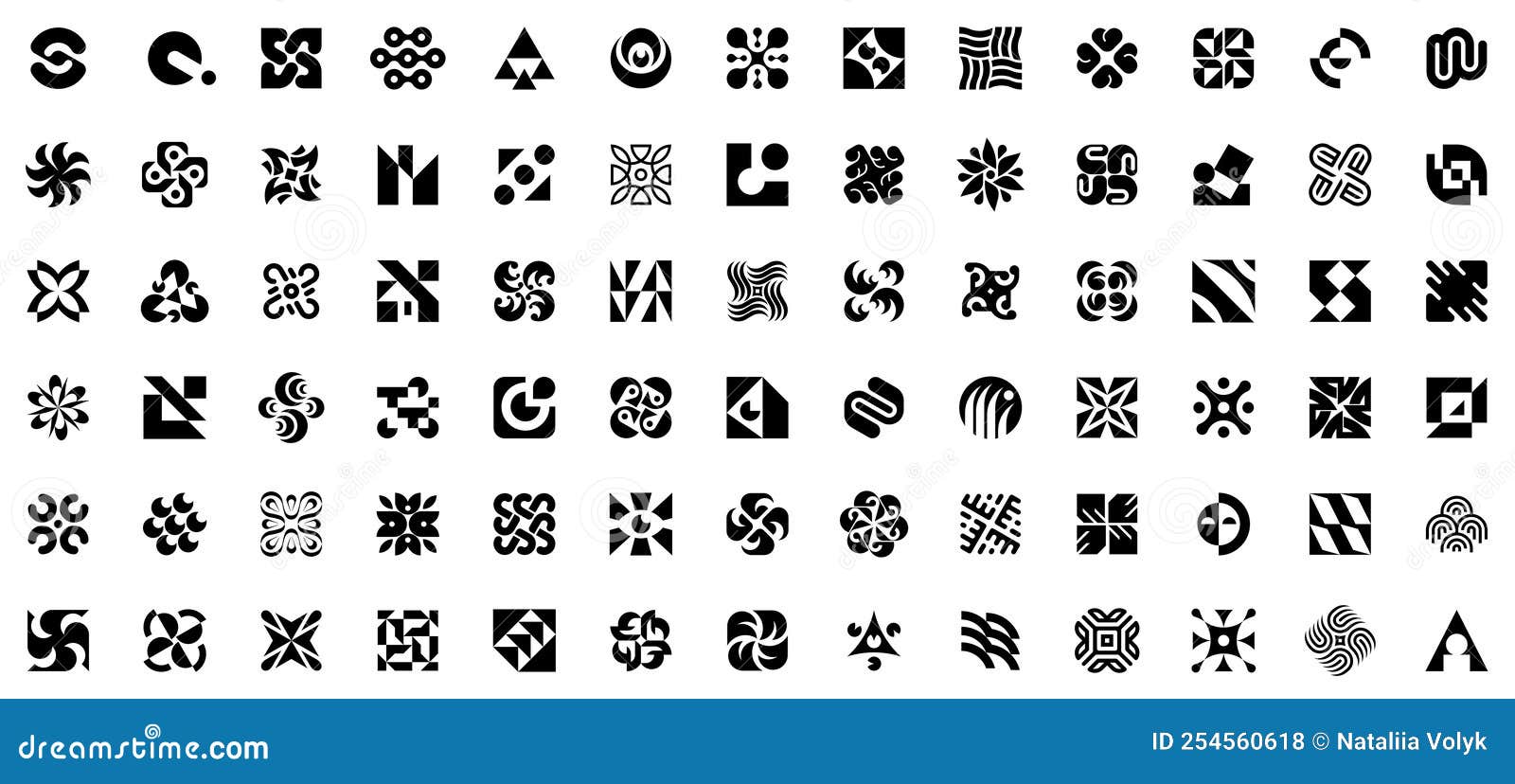 Abstract logos collection stock vector. Illustration of logotype ...