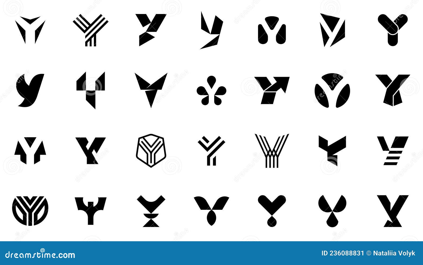 Abstract Logos Collection with Letter Y Stock Vector - Illustration of ...