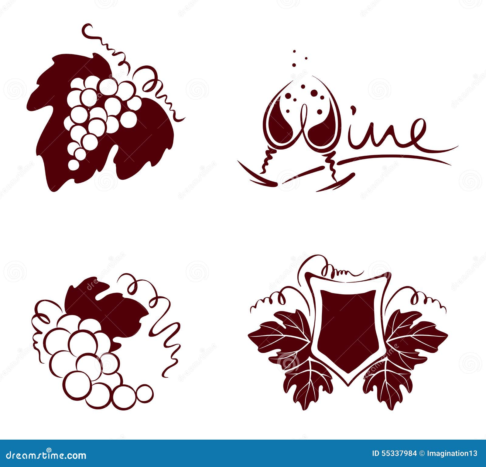 Abstract Logotype or Design Element for Wine Labels Stock Vector ...