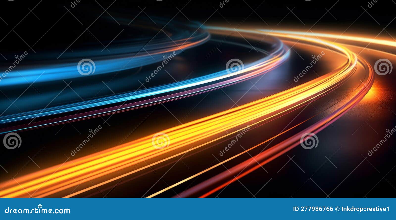 Abstract Long Exposure Dynamic Speed Light Trails Background ...