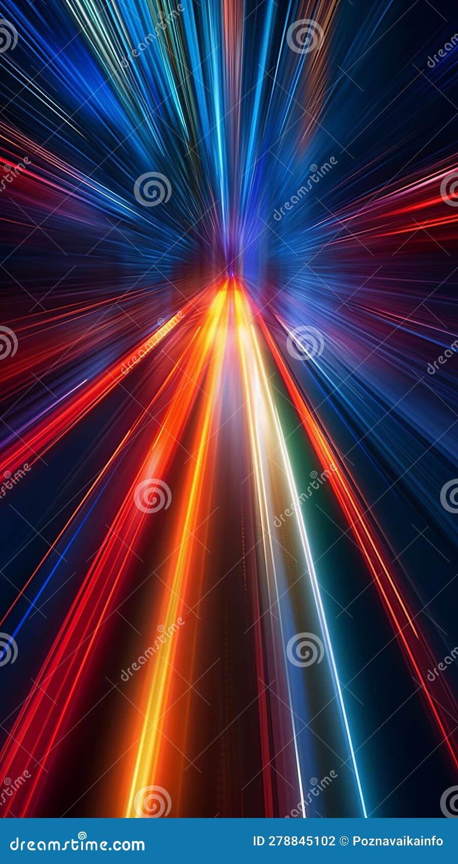 Abstract Long Exposure Dynamic in Abstract Style on Blue Background ...