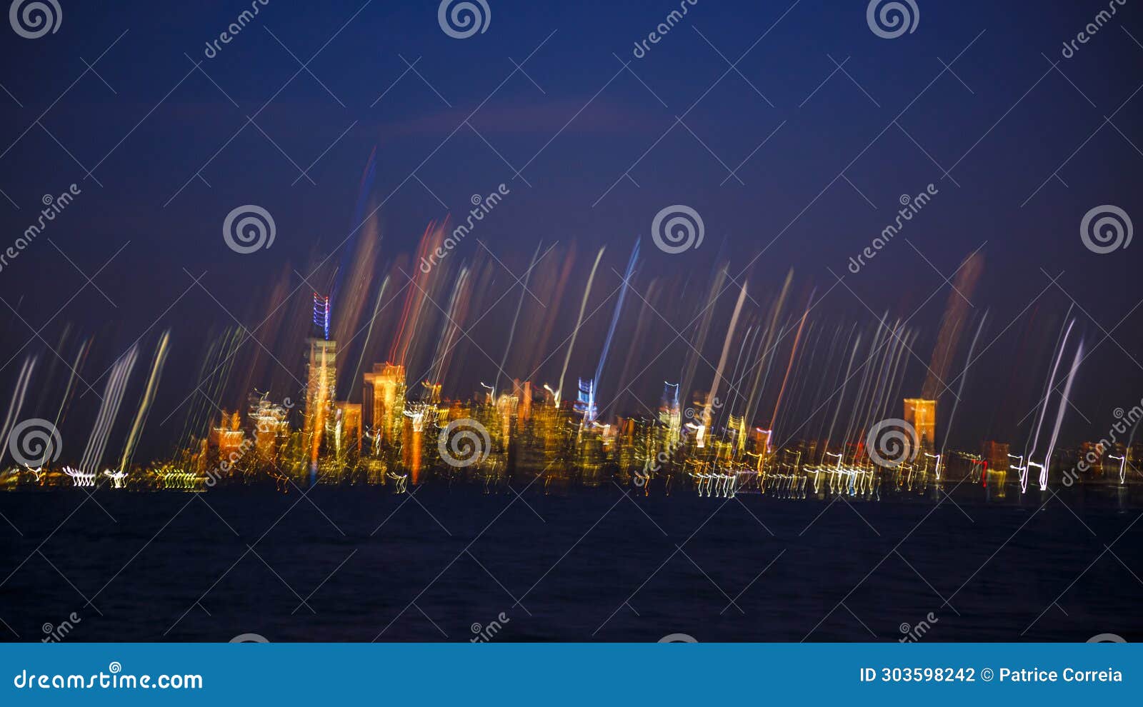 Abstract Long Exposure Effect of Manhattan, NYC, USA Stock Photo ...