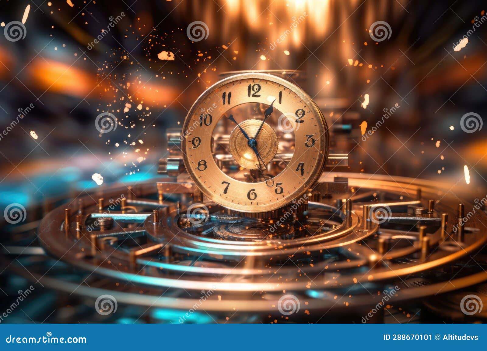 Abstract Long Exposure Shot of Clock Movement Stock Image - Image of ...