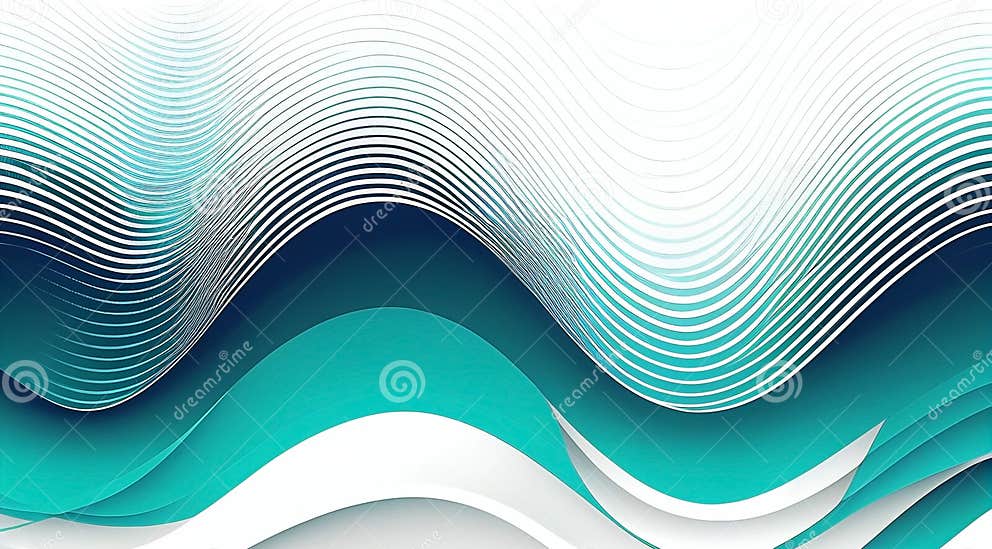Abstract Longitudinal Lines with Waves Stock Illustration ...