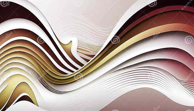 Abstract Longitudinal Lines with Waves Stock Illustration ...