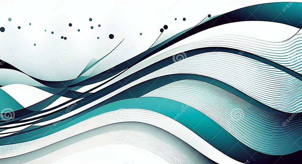 Abstract Longitudinal Lines with Waves Stock Illustration ...