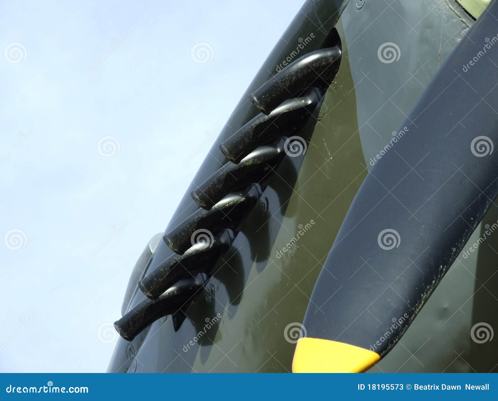 Abstract Look at Airplane Engine Stock Image - Image of blue, propeller ...
