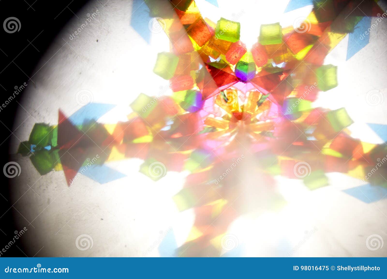 Abstract Looking into a Kaleidoscope Background Geometric Shapes Stock ...