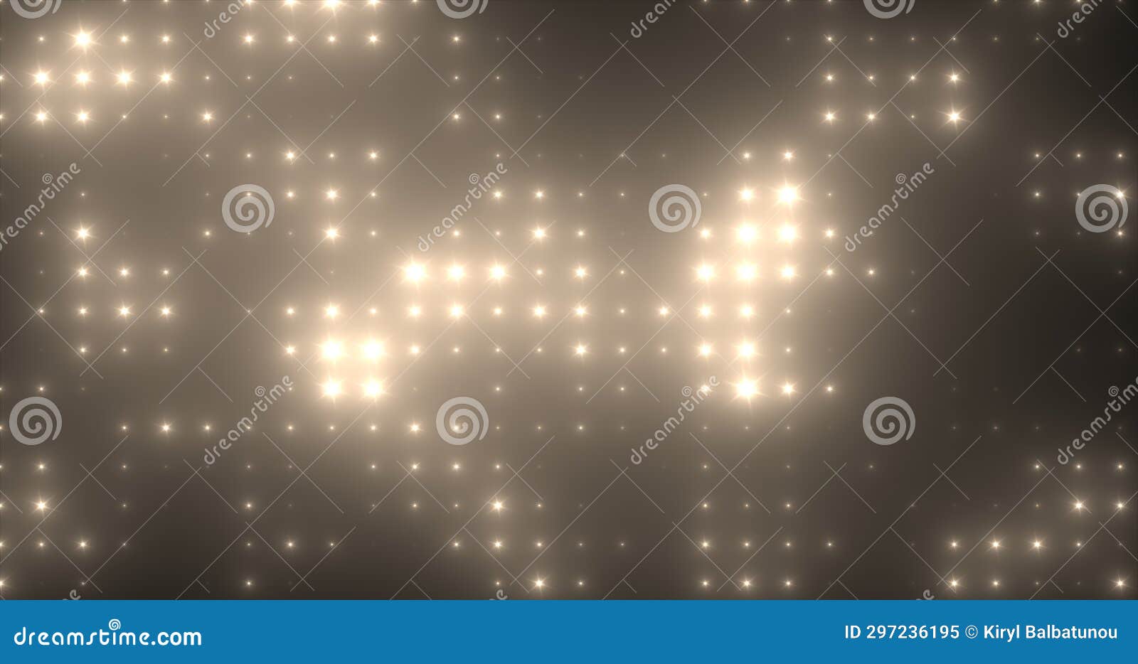 Abstract Loop Glowing Yellow Orange Disco Wall with Bright Light Bulbs ...