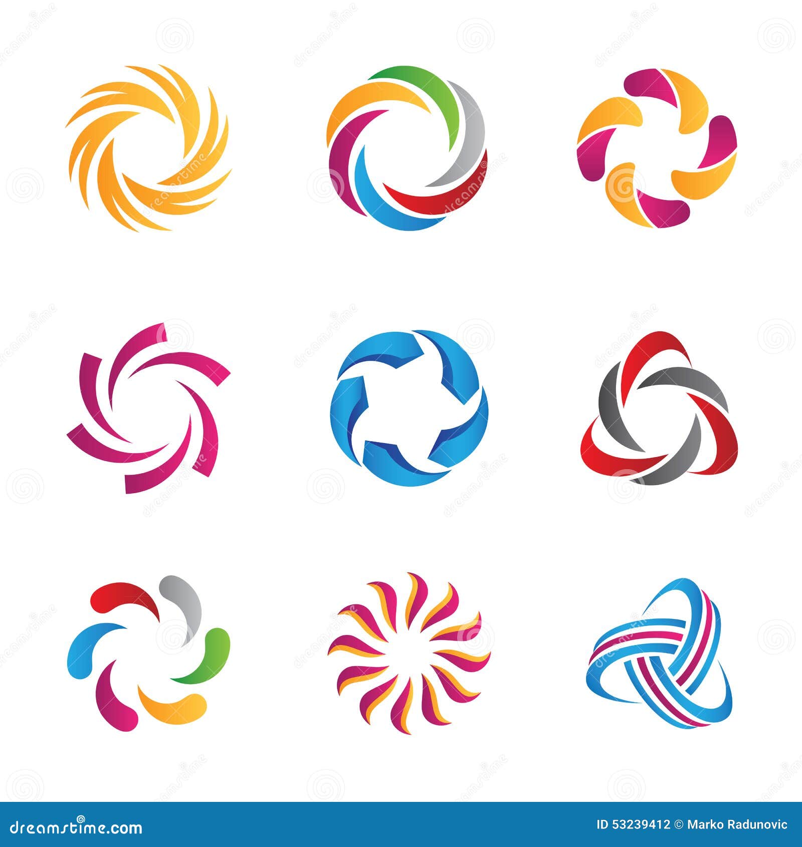 Abstract Loop Logos and Icons Template Stock Illustration ...
