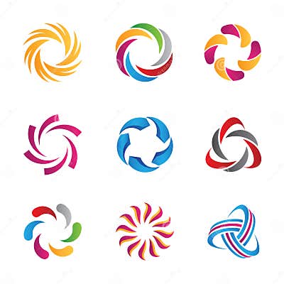 Abstract Loop Logos and Icons Template Stock Illustration ...