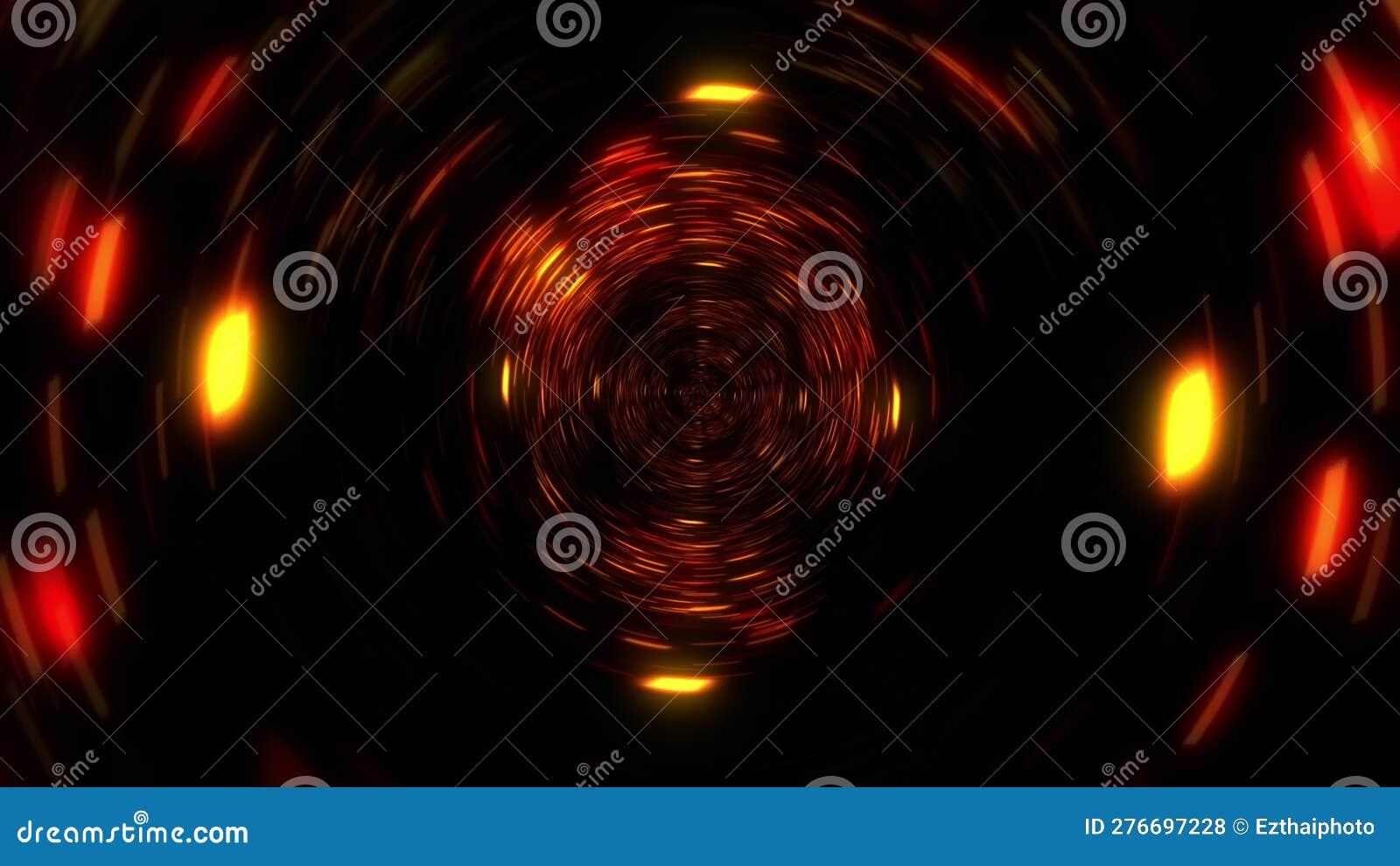 Abstract Loop Messy Glow Orange Light Spiral Vortex Tunnel Stock ...