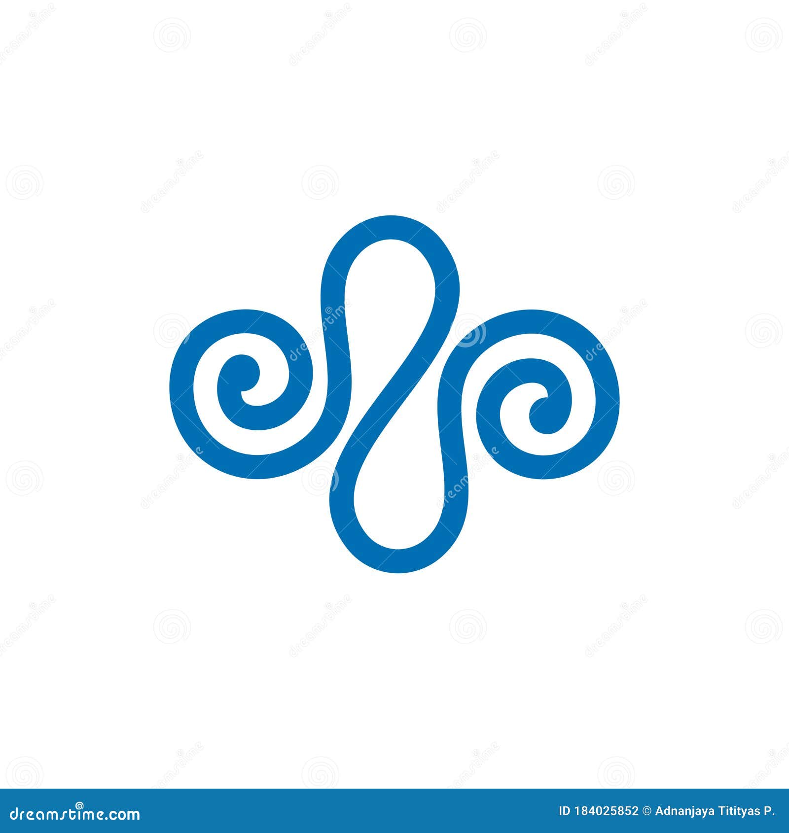 Abstract Loop Spiral Shape Lines Art Symbol Logo Vector Stock Vector ...