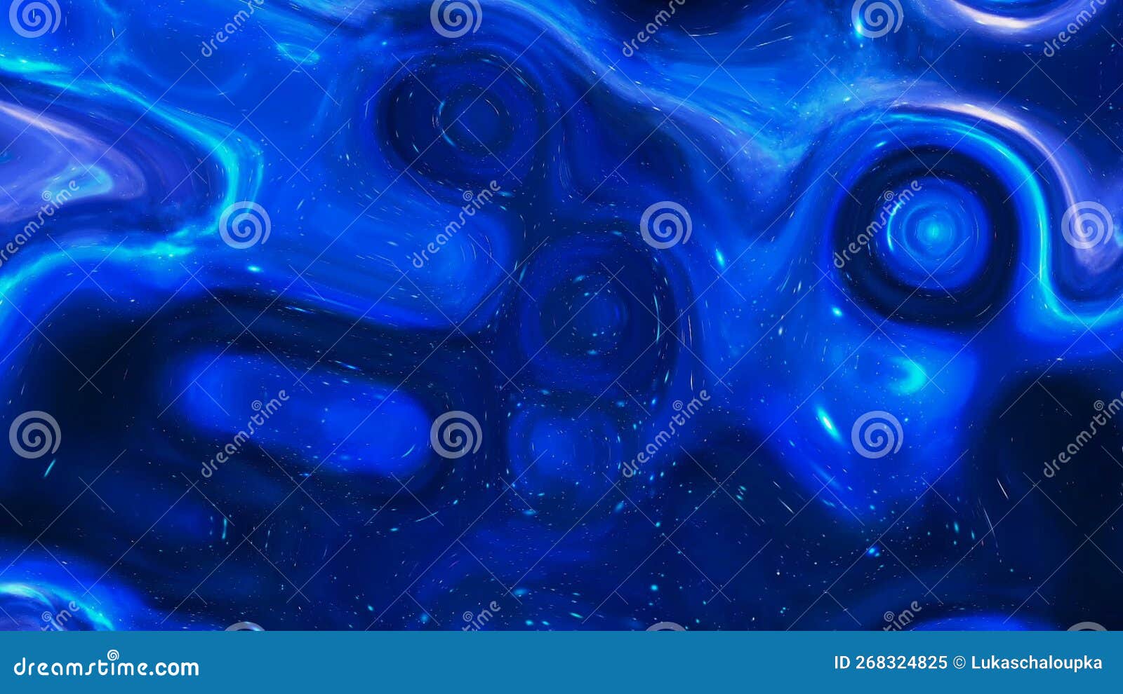 Abstract Loopable Blue Square Wave Liquid Grid. Neon Glowing Design ...
