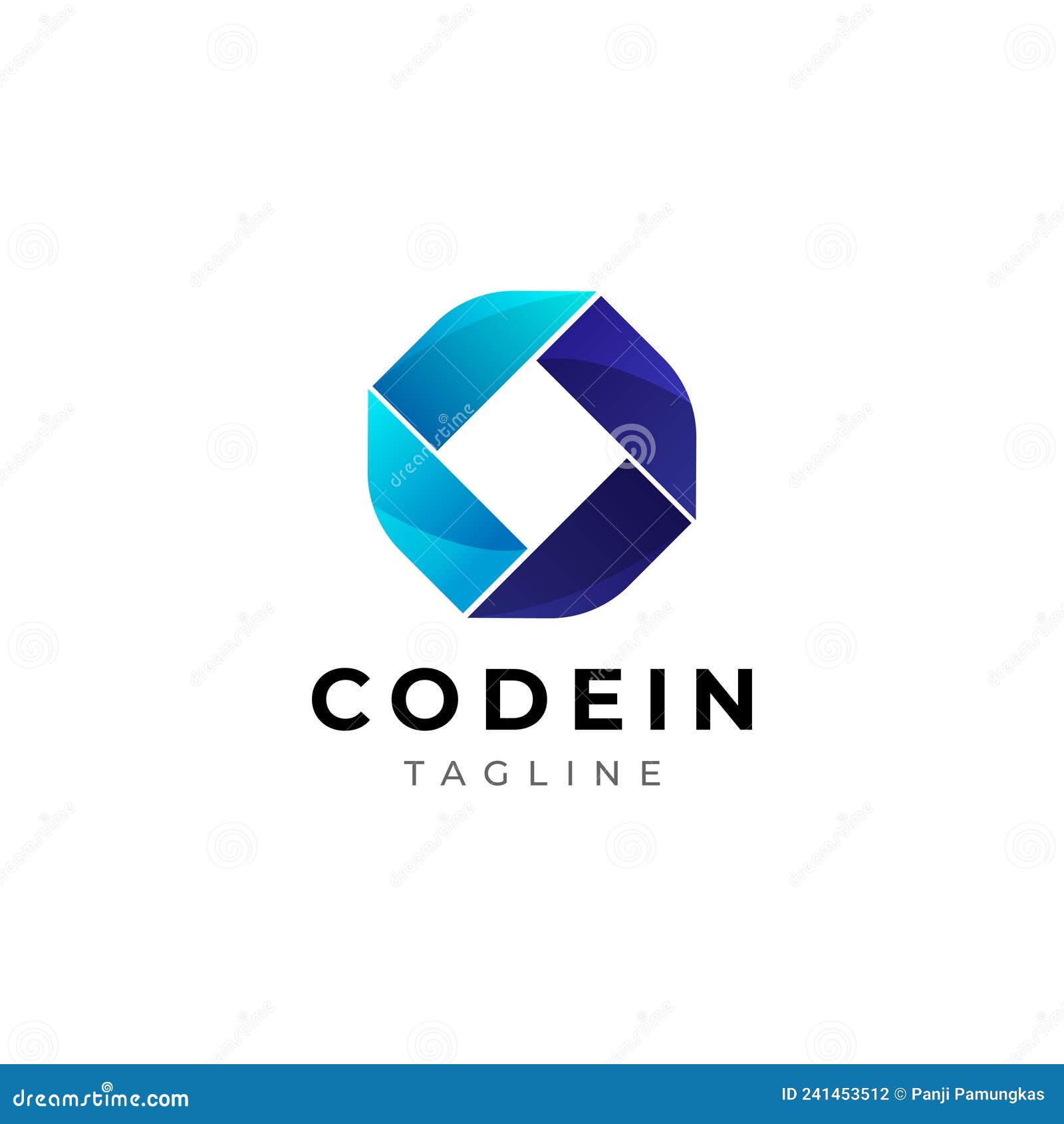 Abstract Looping Square Technology Logo Design Template Stock ...