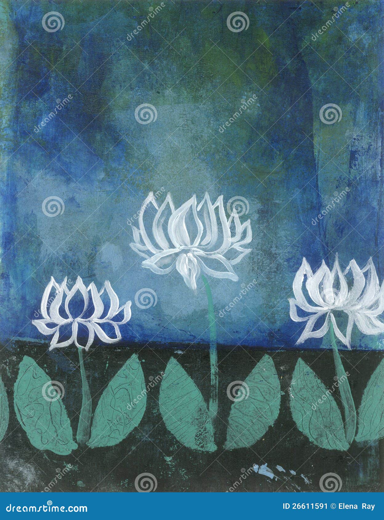 Abstract Lotus Blossoms stock image. Image of design - 26611591