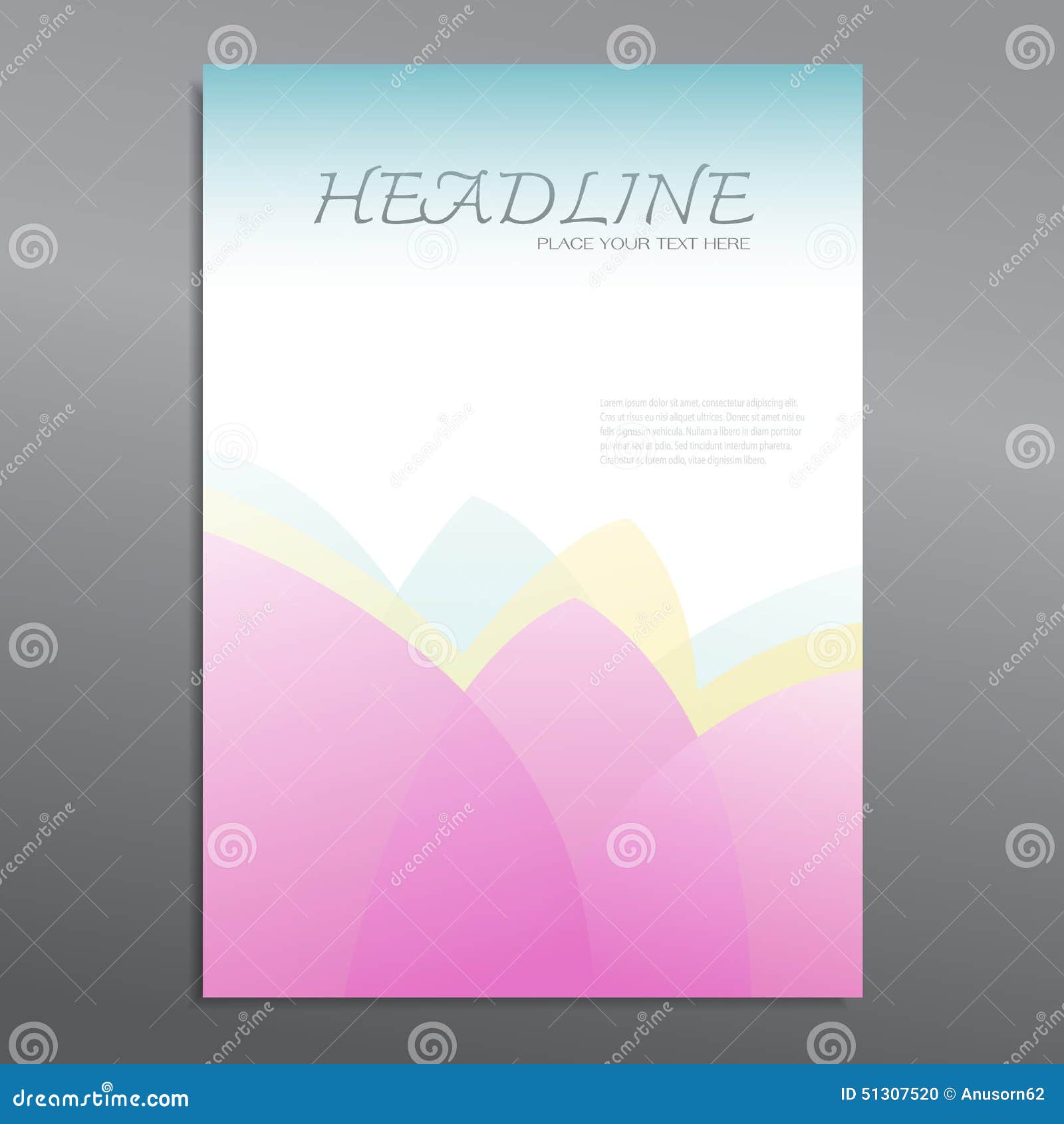 Abstract Lotus Brochure Flyer Design Vector Stock Vector - Illustration ...
