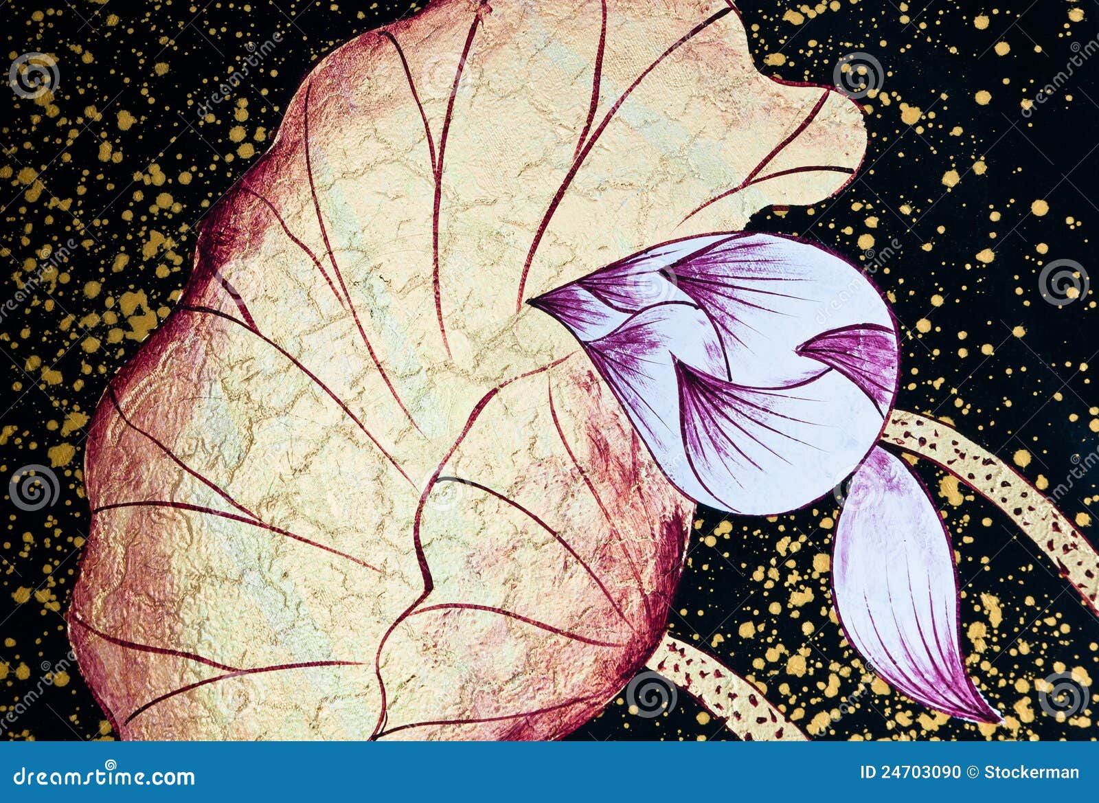 Abstract lotus painted stock photo. Image of flower, color - 24703090